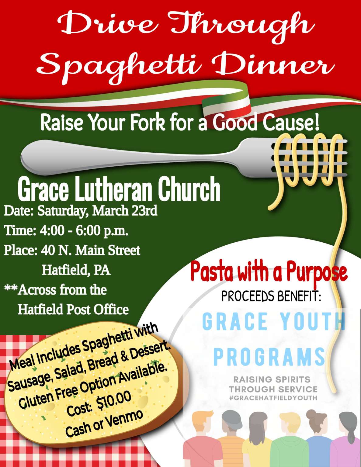Drive-Through Spaghetti Dinner - Grace Lutheran Hatfield